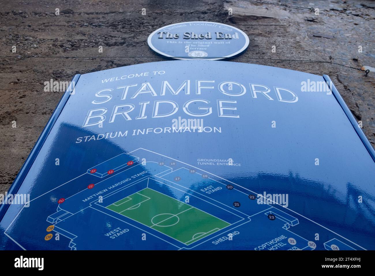 LONDON, OCTOBER 12, 2023: Stamford Bridge, the home ground of Chelsea ...