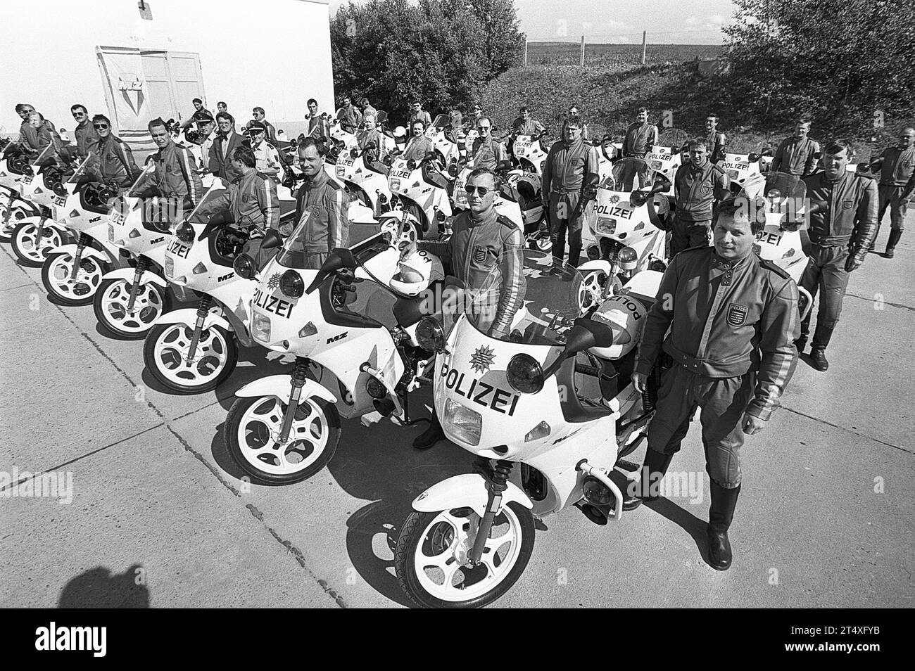 MZ Polizeikräder 23.06.1994, Zschopau/ Hohndorf, MuZ, Motorrad- und ...
