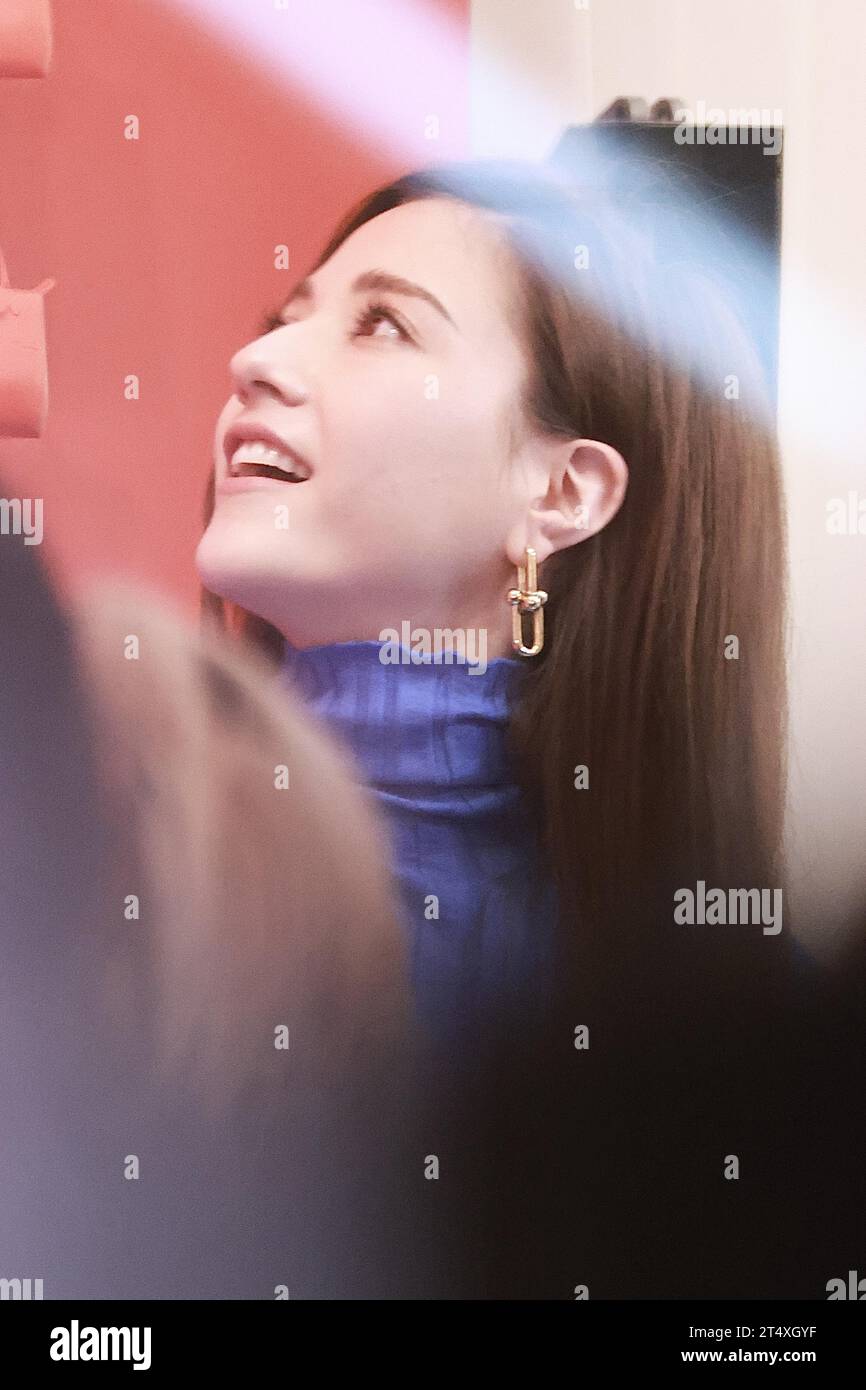 Russian actress Narana Erdyneeva attends an activity in Chengdu City ...