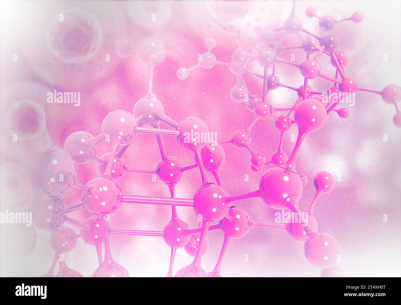Abstract Molecule Background. 3d illustration Stock Photo - Alamy