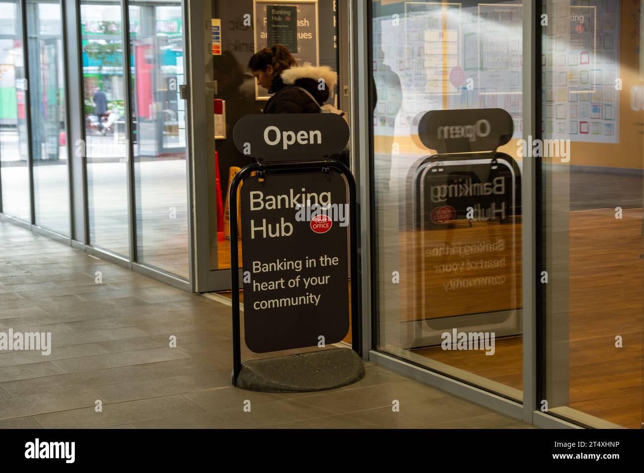 LONDON, OCTOBER 30, 2023: Post Office Banking Hub inside the Oaks ...