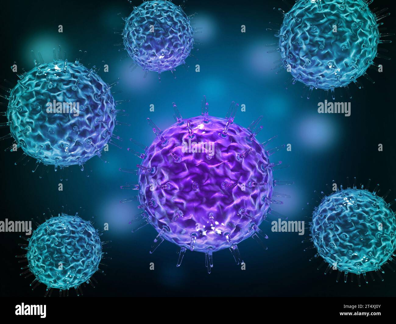 3d rendering virus, bacteria abstract background. 3d illustration Stock ...