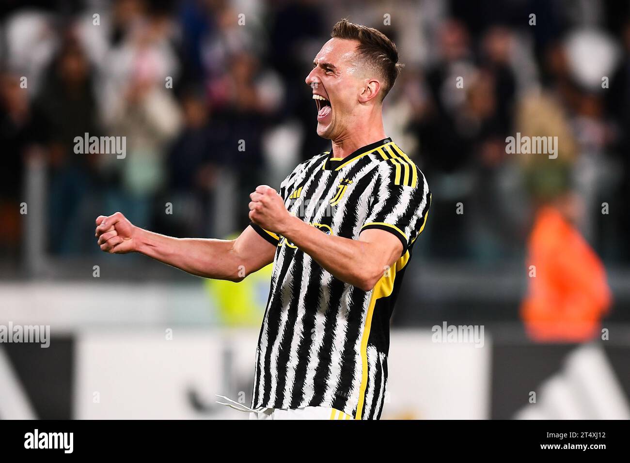 Arkadiusz Milik (Juventus) celebrates at the end of the Serie A ...