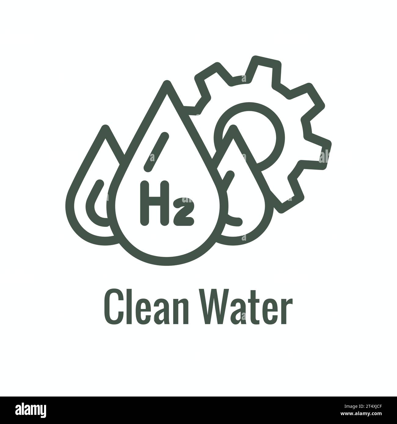 Clean Hydrogen Production with Green Energy Icon Set Stock Vector Image ...
