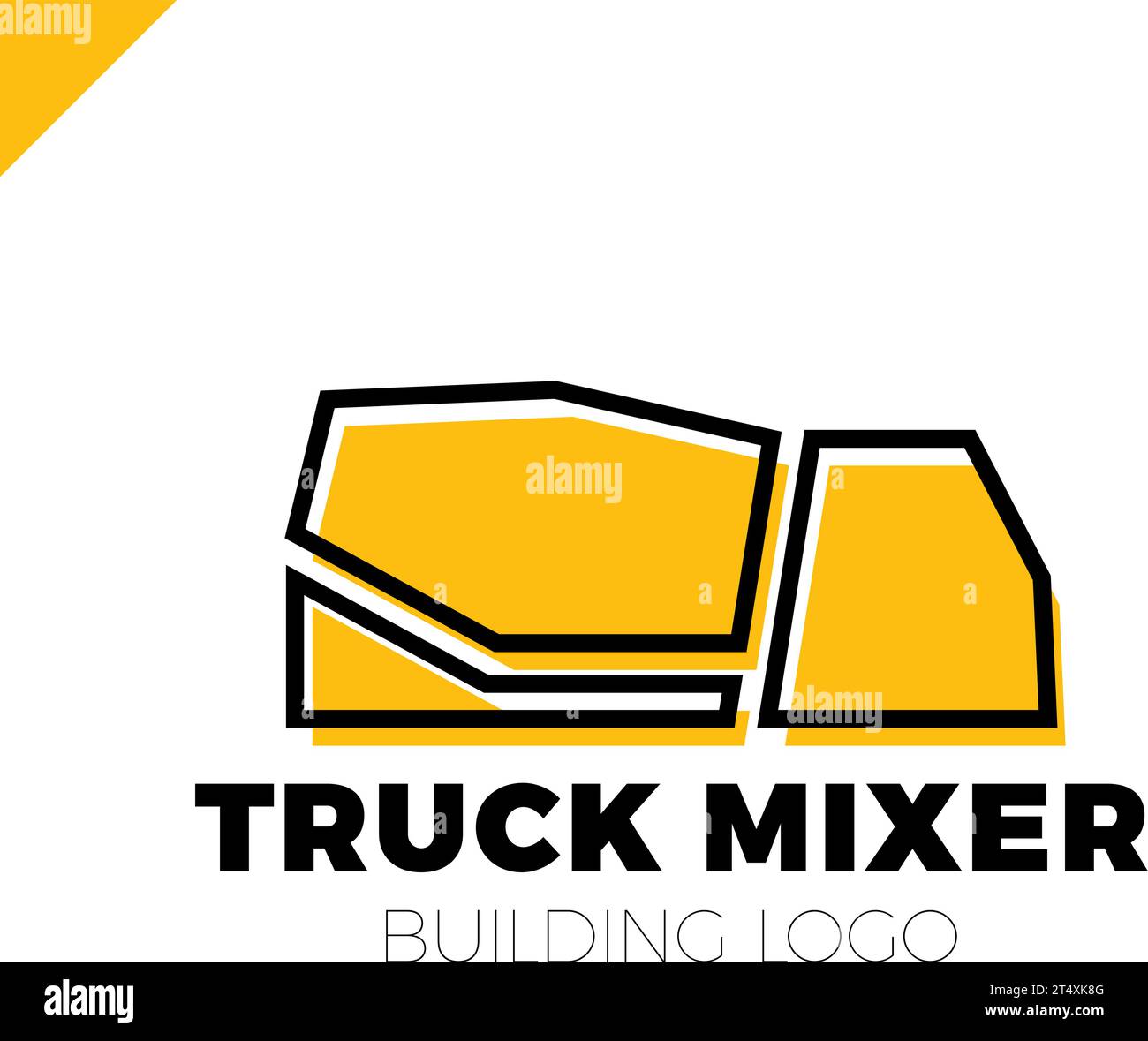 Building company concrete truck mixer logo Vector Image Stock Vector ...