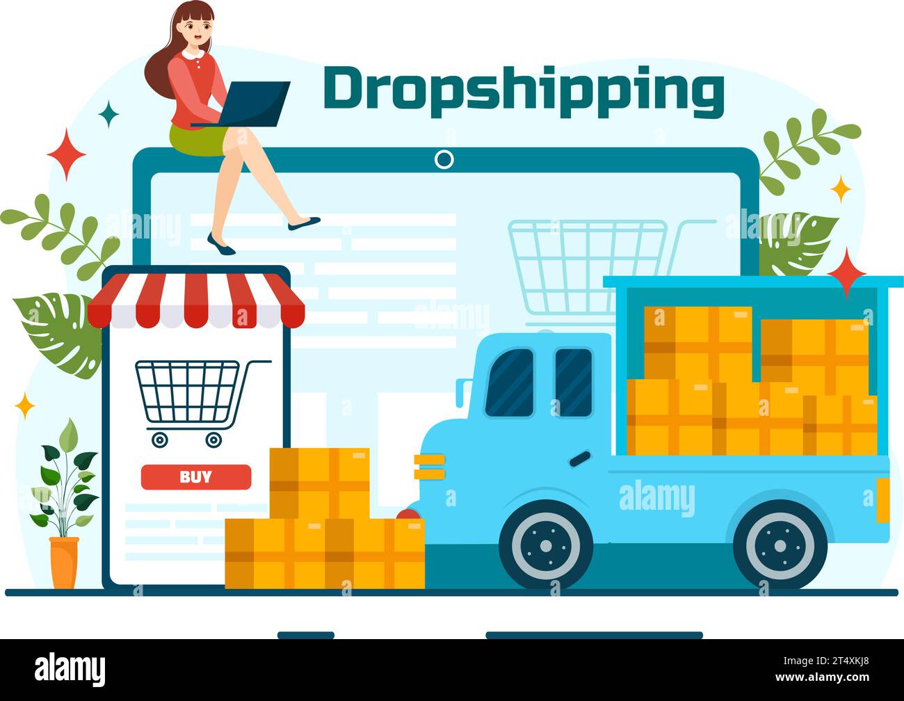 Supplier delivery Stock Vector Images - Alamy