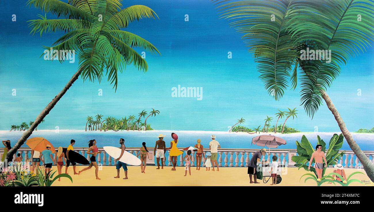 Caribbean illustration hi-res stock photography and images - Alamy