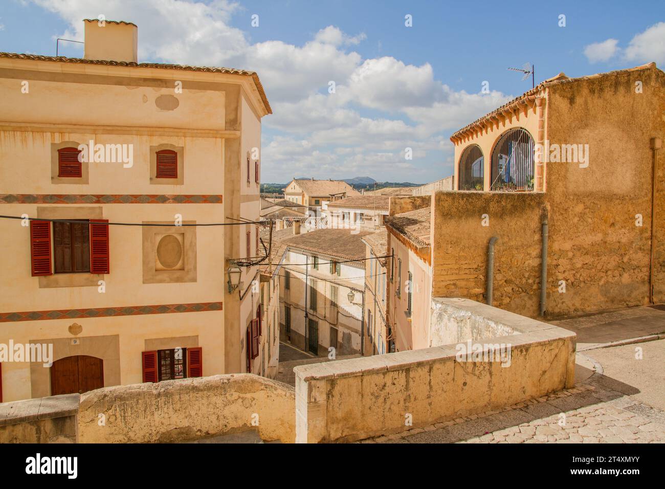 Buildings of the old town of Artá, Mallorca island, Balearic islands ...