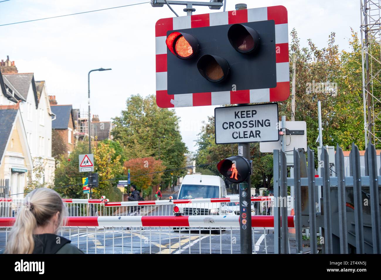 LONDON, OCTOBER 30, 2023: Acton Central railway station and road ...