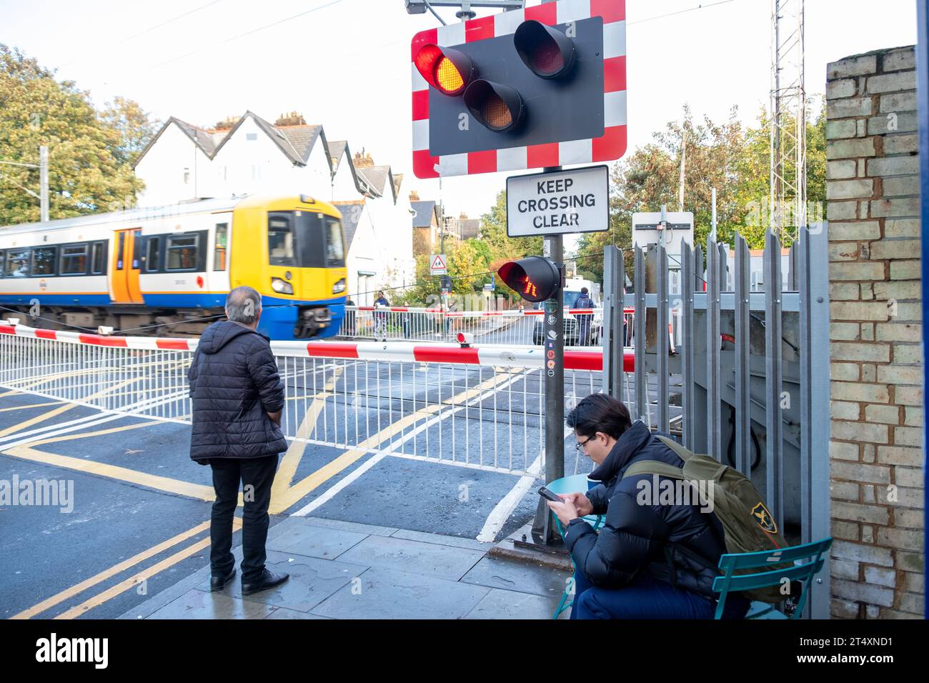 LONDON, OCTOBER 30, 2023: Acton Central railway station and road ...