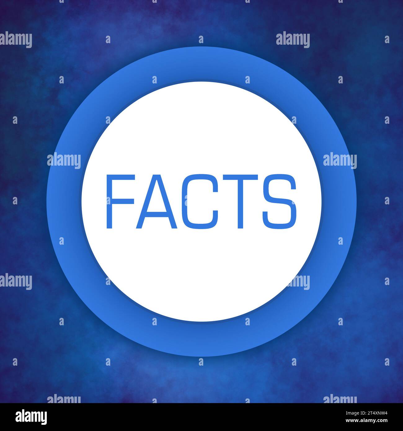 Facts Blue Texture Circular White Text Stock Photo - Alamy