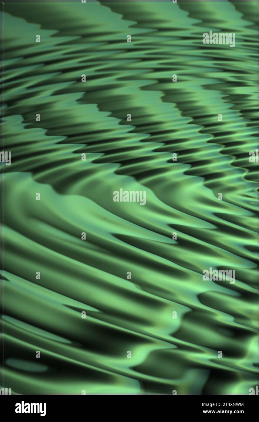 Closeup of CGI green ripple effect background for computer or digital ...