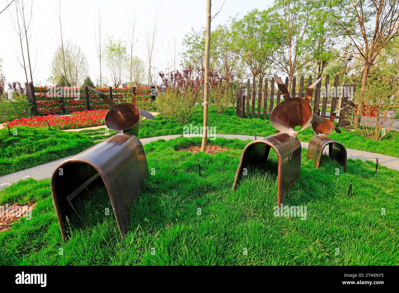 Sculpture of goat shape Stock Photo - Alamy