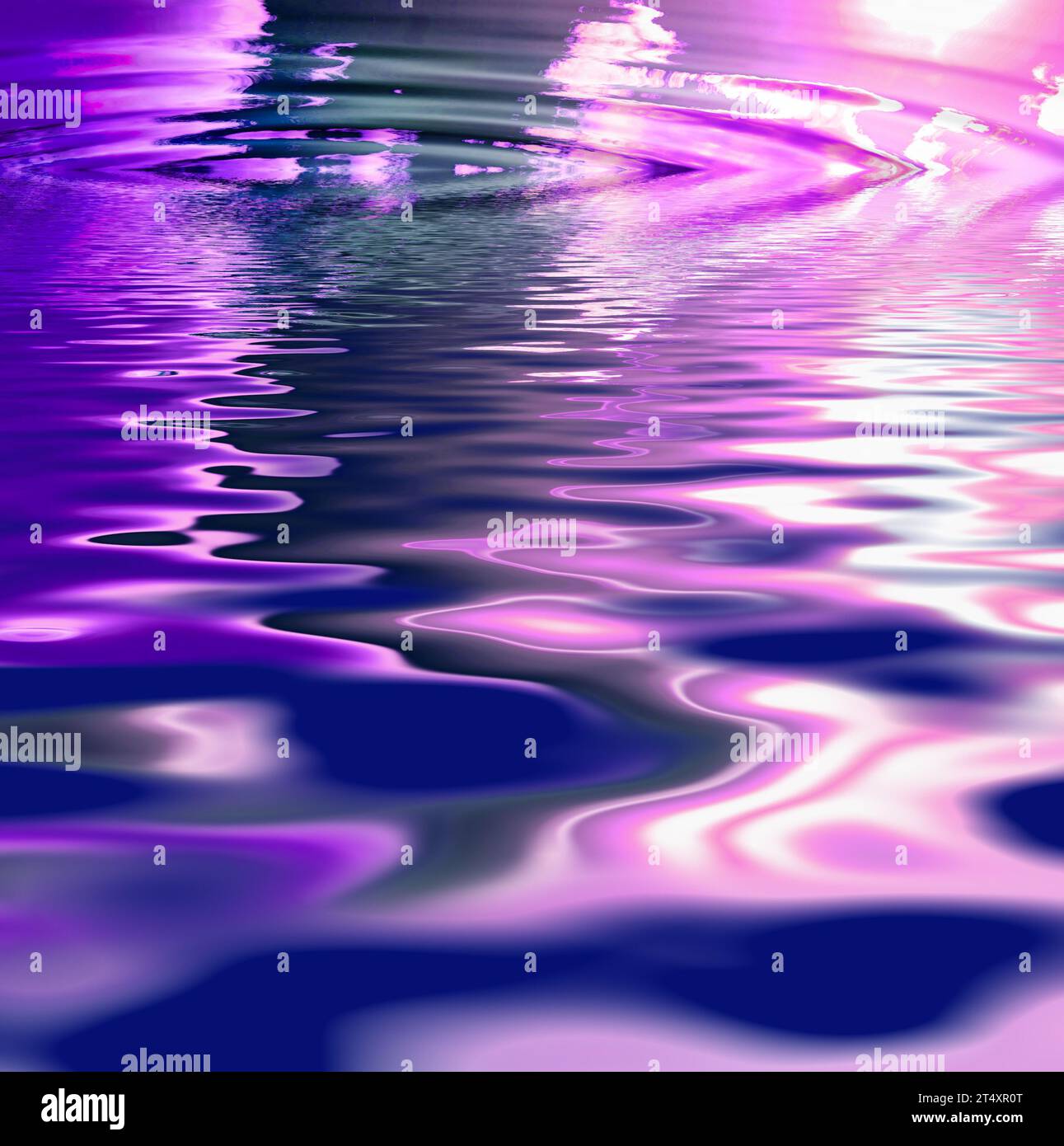CGI abstract ripple effect of liquid with pink reflection of wavy ...