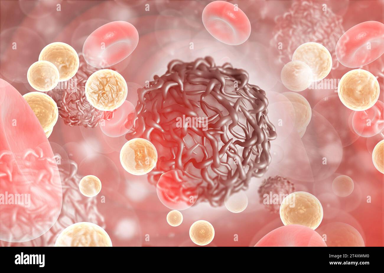 Background image of Bacteria, virus, cell infected organism. 3d ...