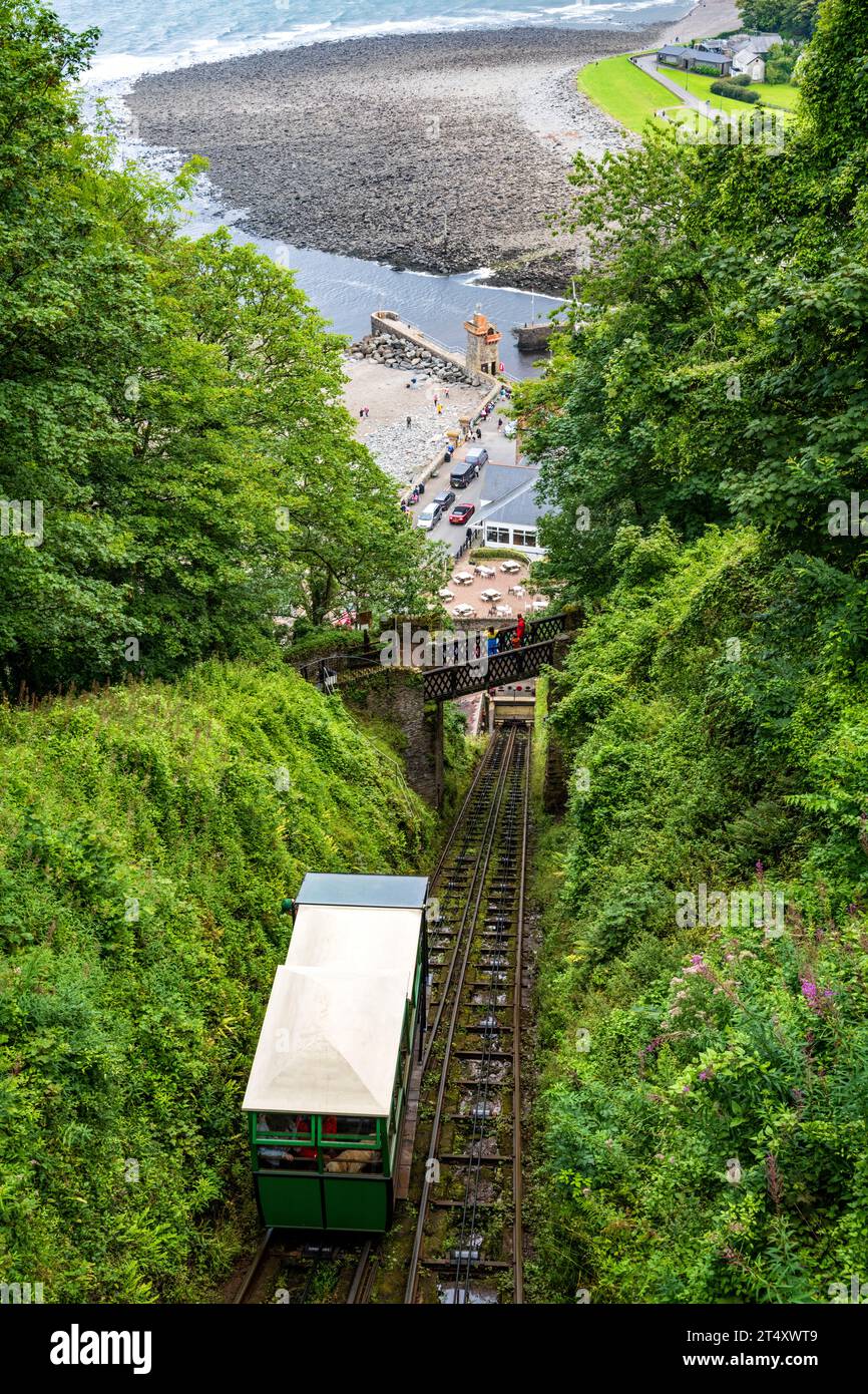The Lynton and Lynmouth Cliff Railway is a funicular railway linking ...