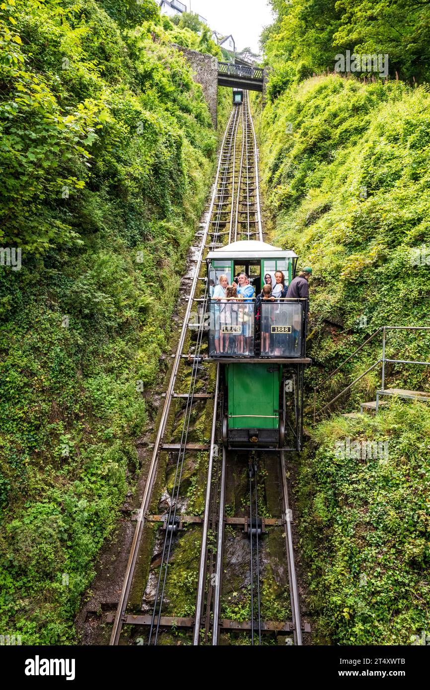 The Lynton and Lynmouth Cliff Railway is a funicular railway linking ...