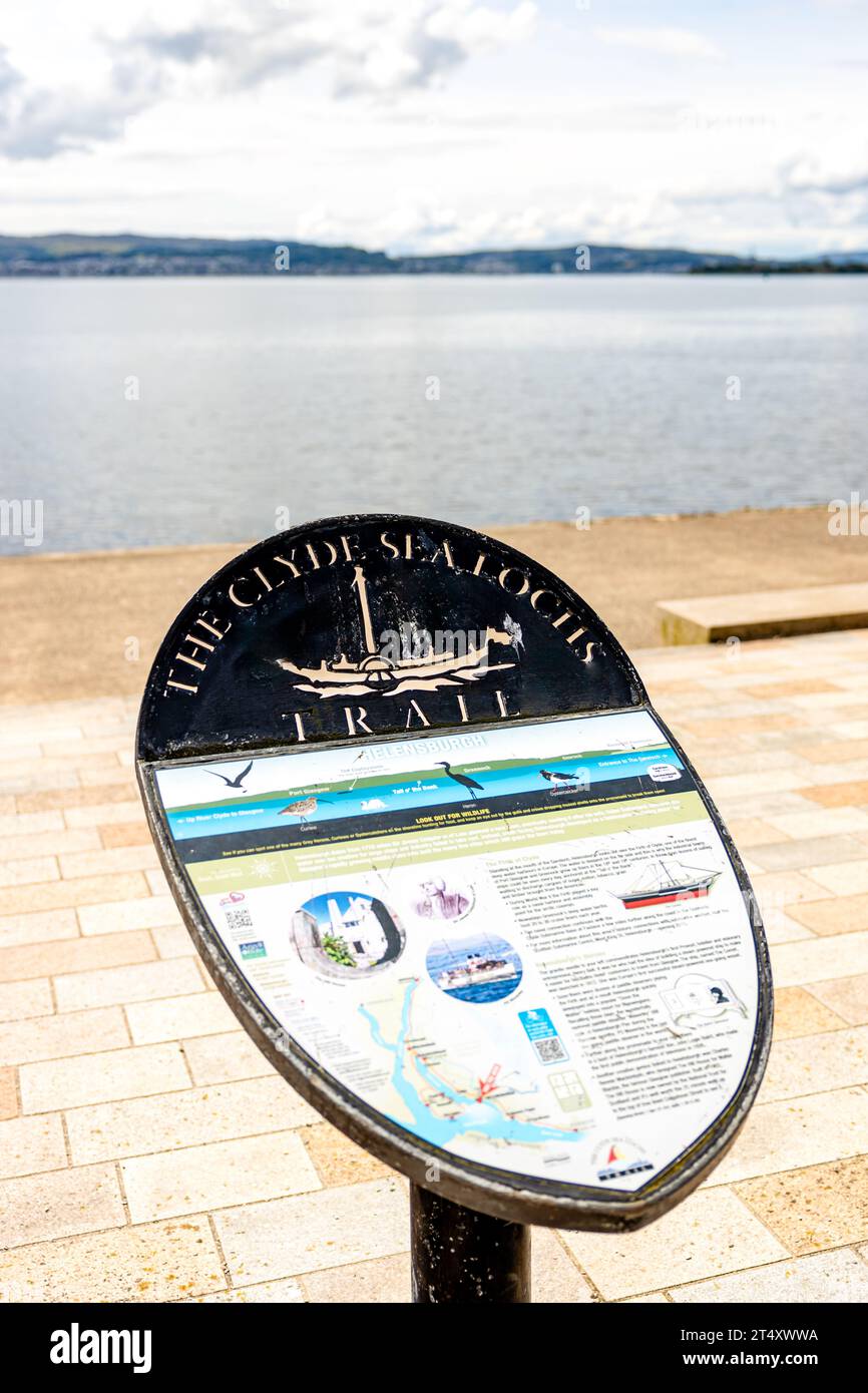 Close-up view looking across the Clyde towards Greenock of one of the ...