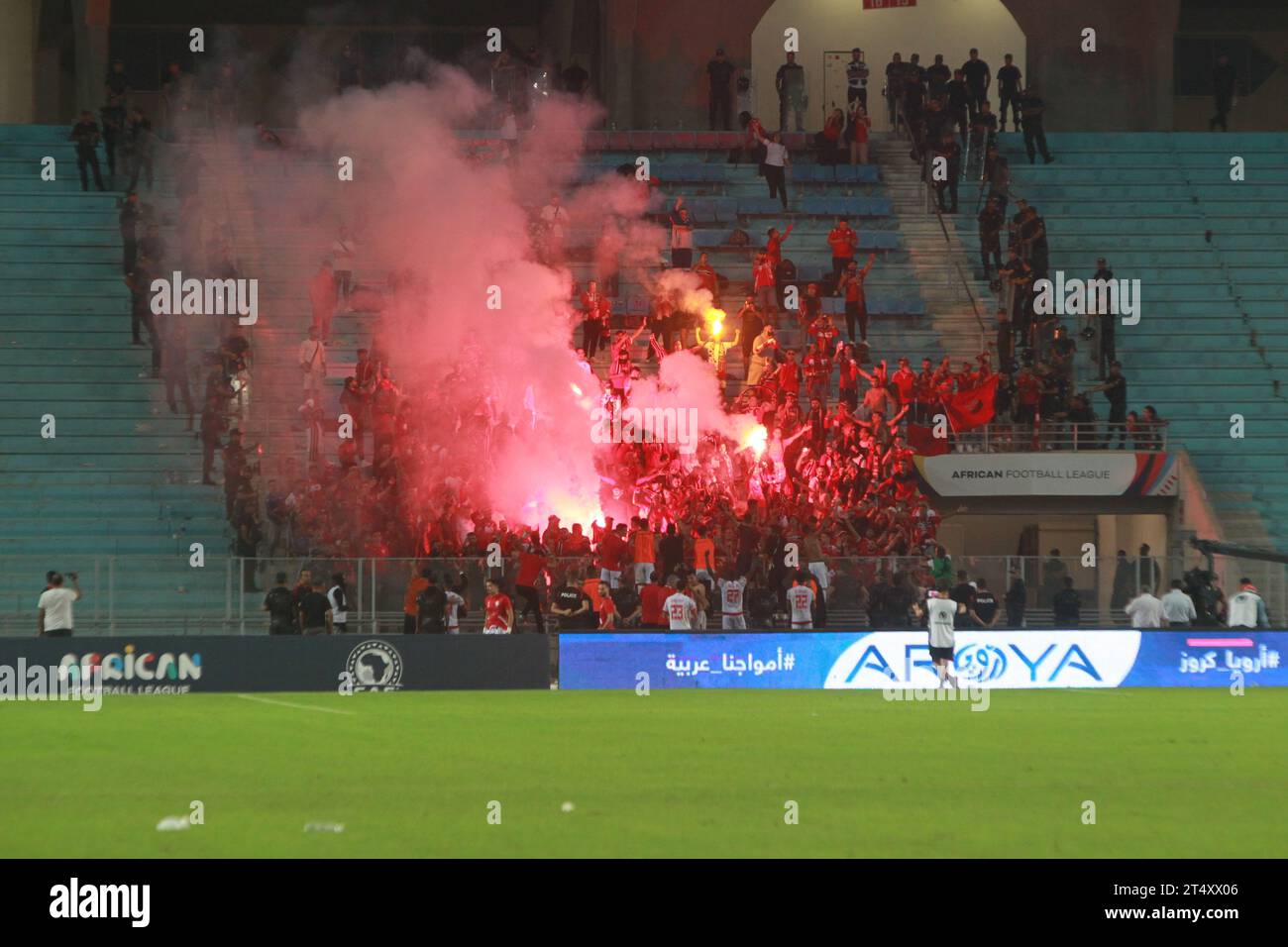 Rades, Tunis, Tunisia. 2nd Nov, 2023. Supporter of Wydad during the ...