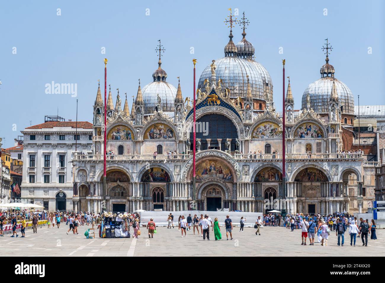 West face of Saint Mark’s Basilica (Basilica di San Marco) on Piazza ...