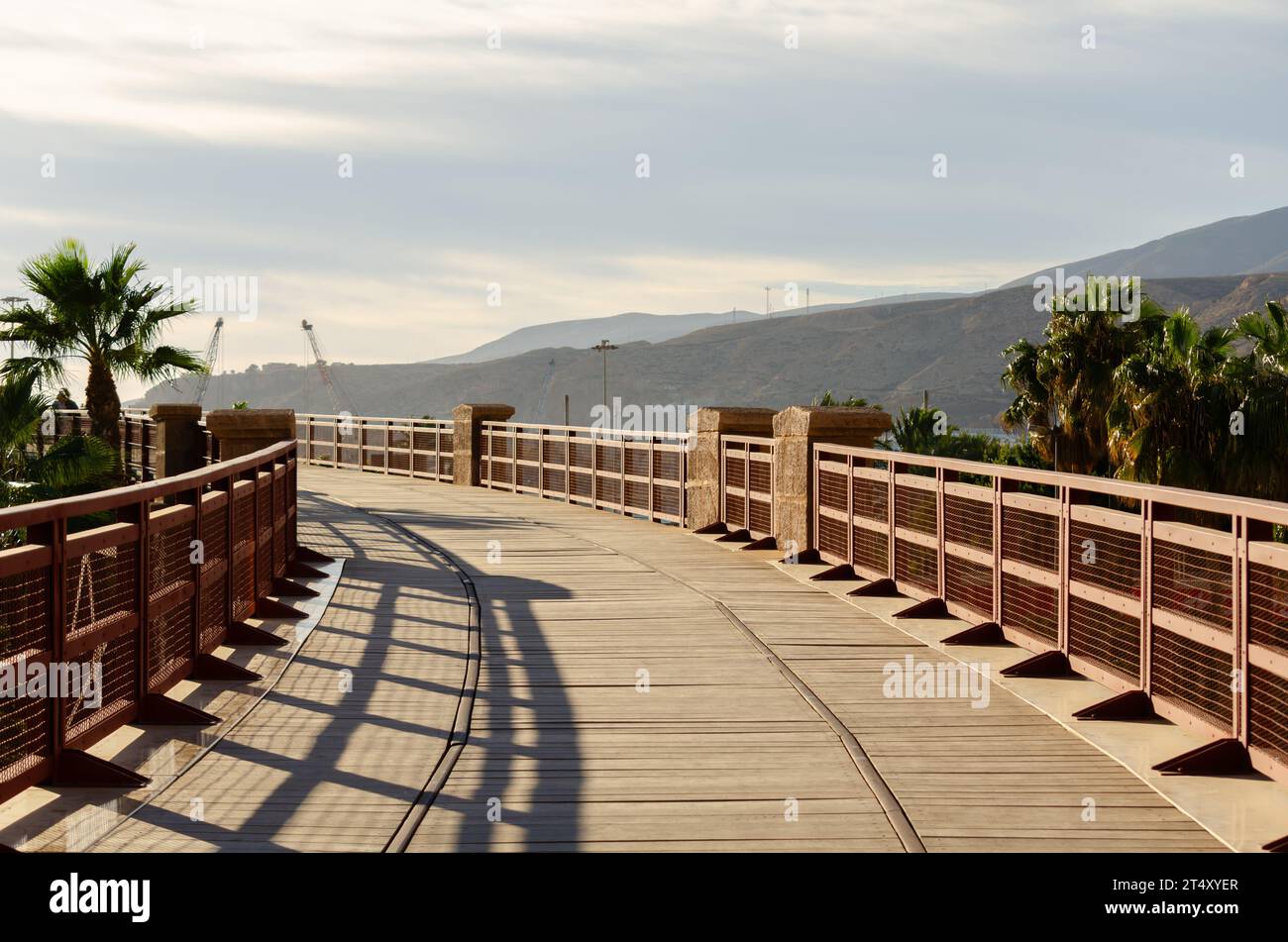 ALMERIA, SPAIN - 01 NOVEMBER 2023 Cable Ingles, the English pier in ...