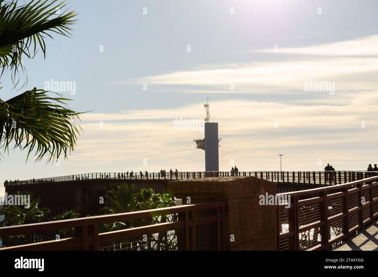 ALMERIA, SPAIN - 01 NOVEMBER 2023 Cable Ingles, the English pier in ...