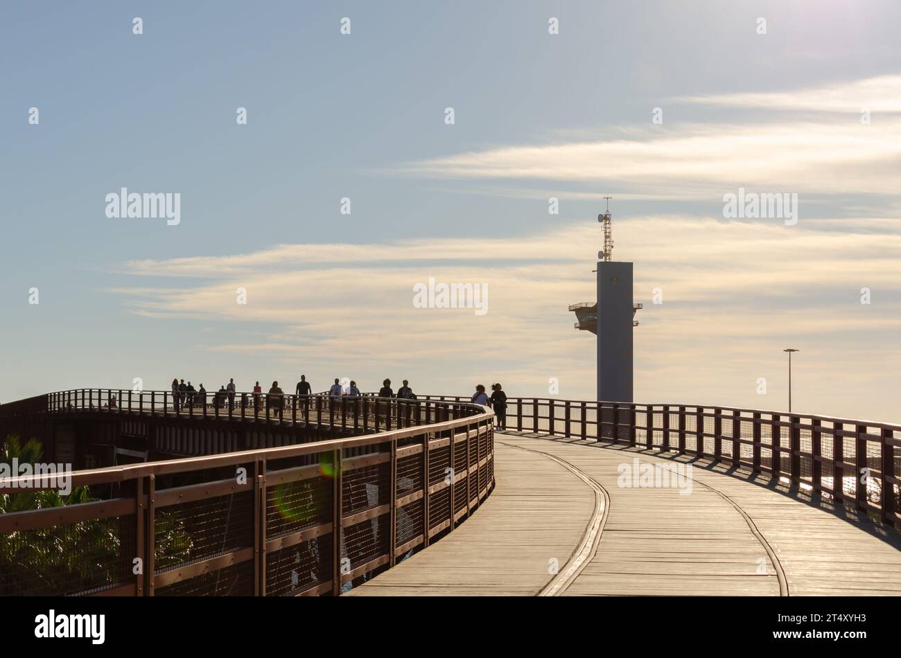 ALMERIA, SPAIN - 01 NOVEMBER 2023 Cable Ingles, the English pier in ...