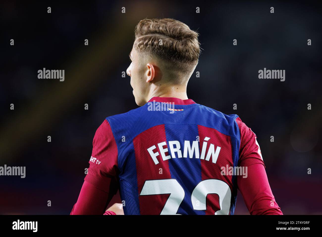 Barcelona, Spain. 22th Oct, 2023. Fermin Lopez in action during the ...