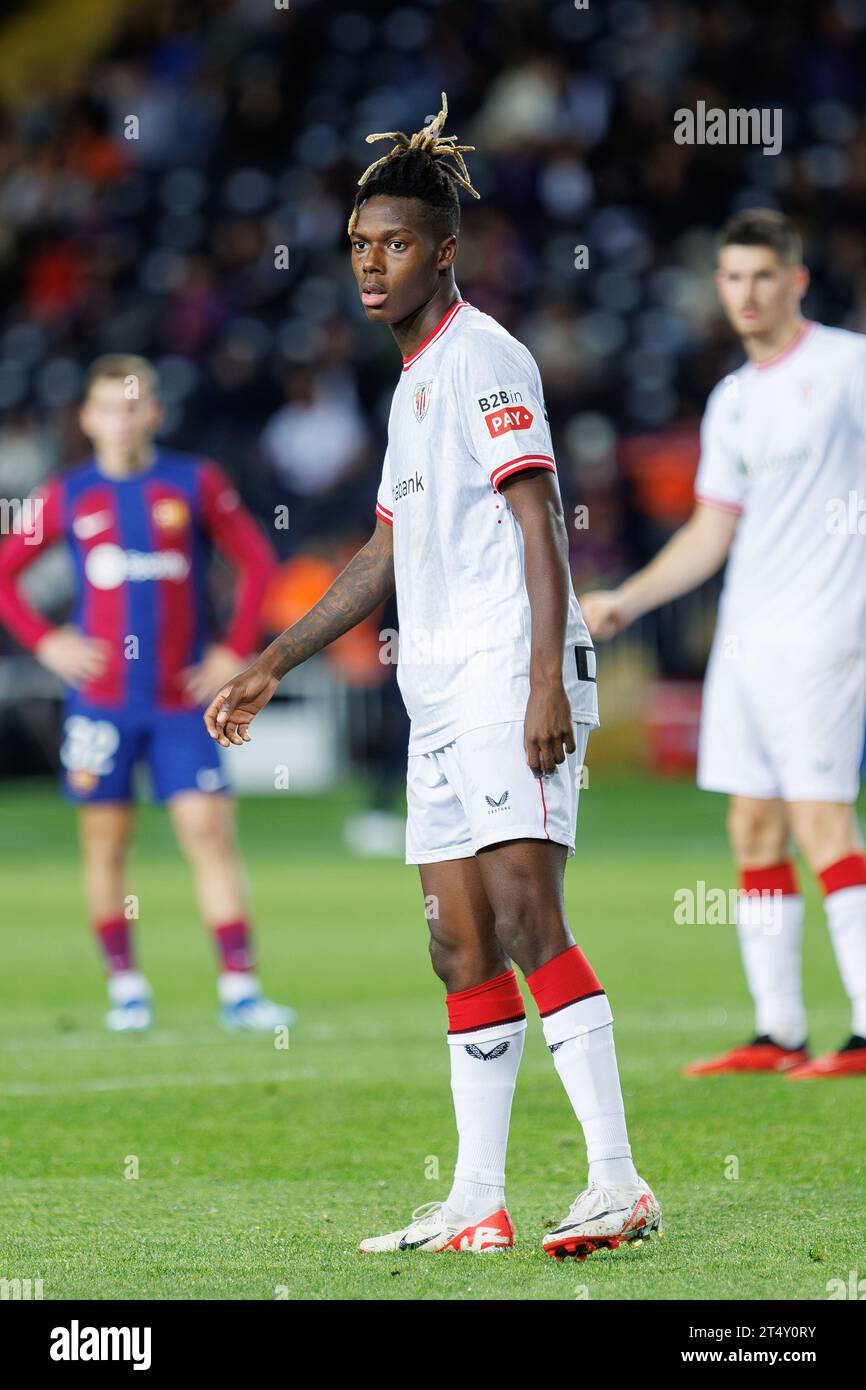 Barcelona, Spain. 22th Oct, 2023. Nico Williams in action during the ...