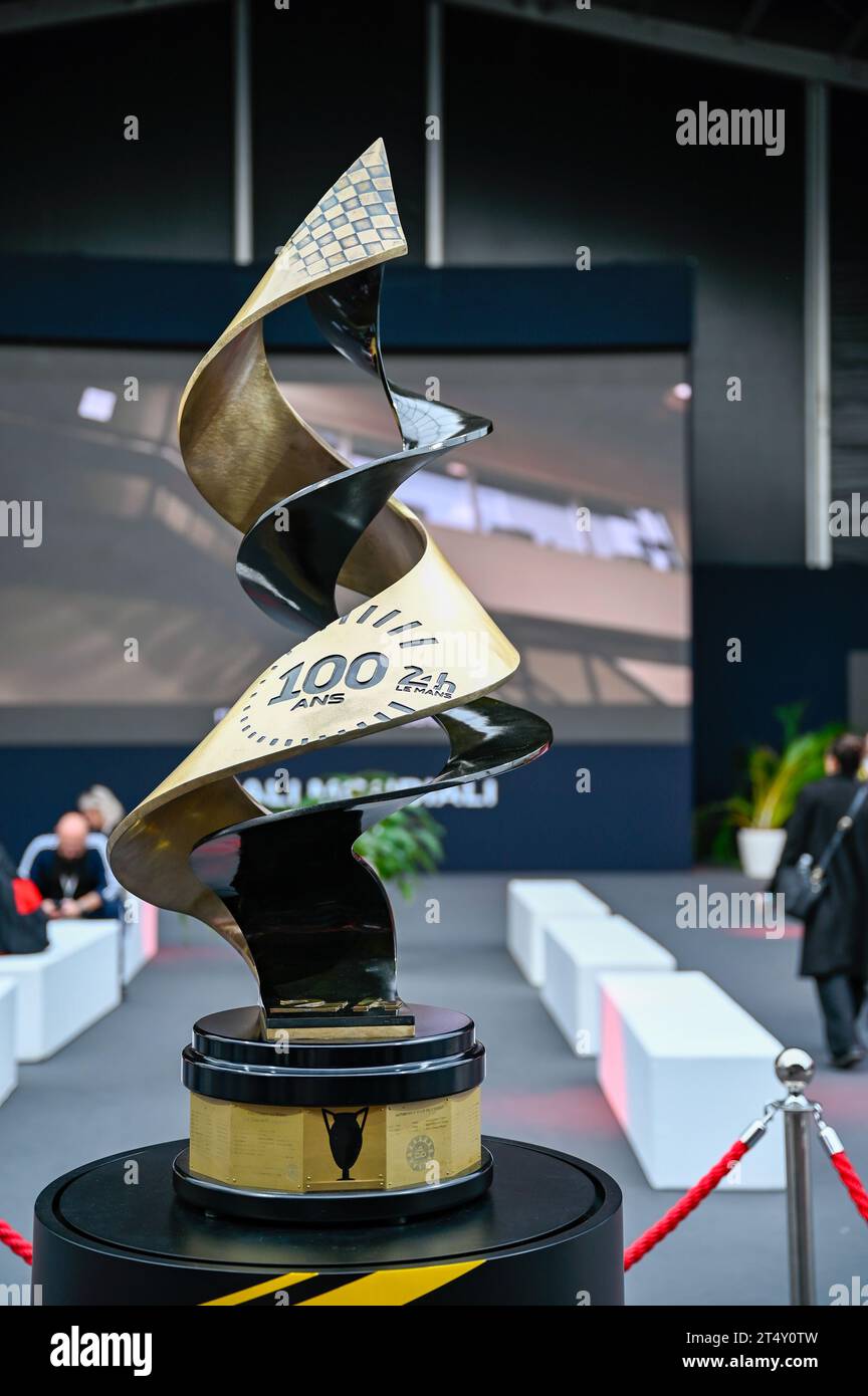 The trophy celebrating the 100th anniversary of the 24 Hours of Le Mans ...