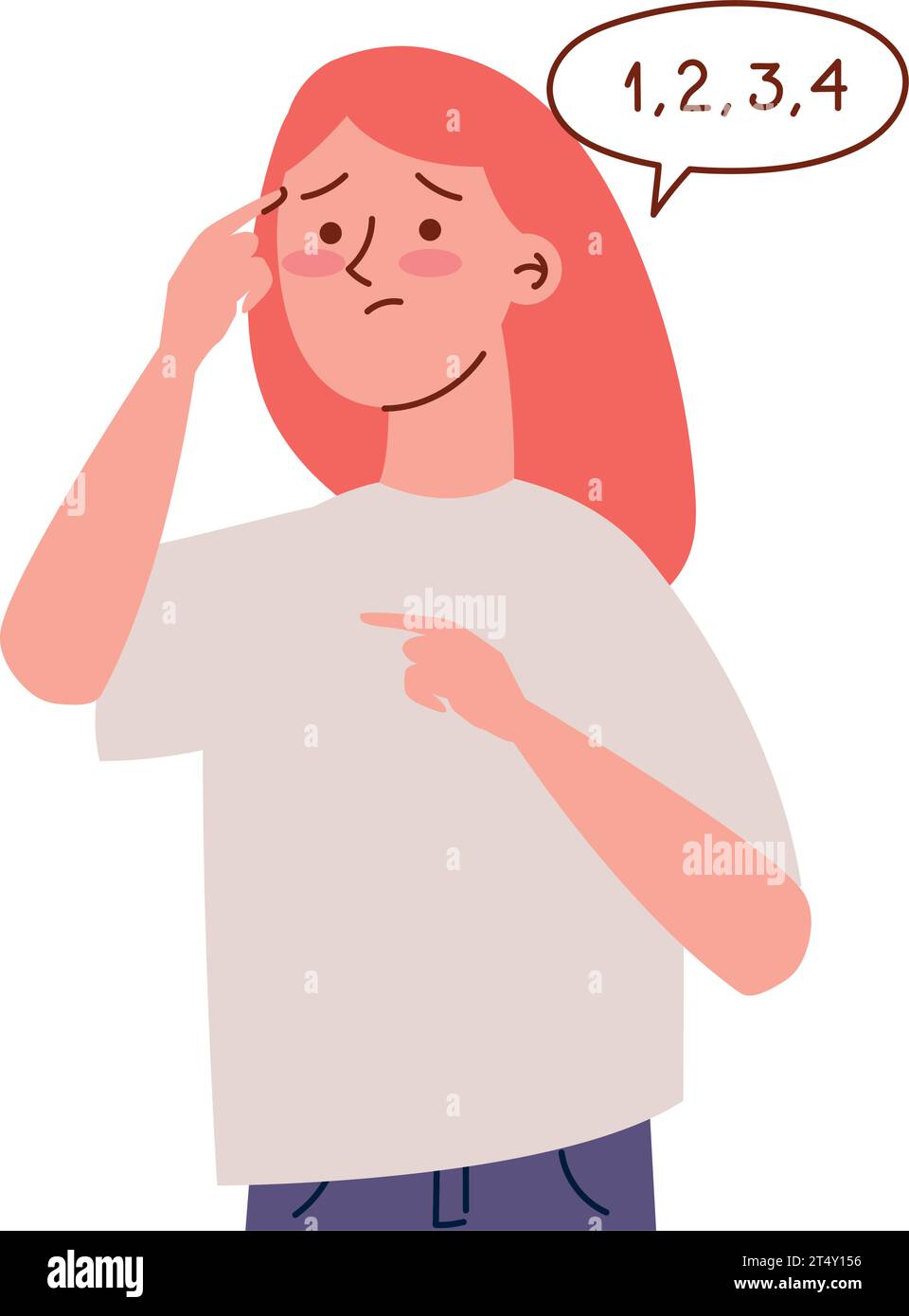 obsessive compulsive disorder woman Stock Vector Image & Art - Alamy