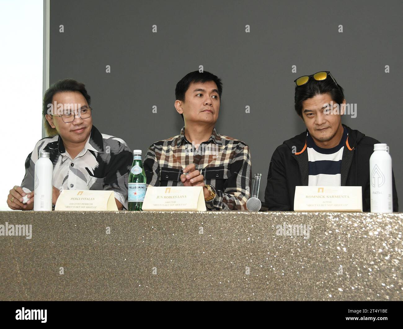 Los Angeles, USA. 01st Nov, 2023. (L-R) Perci Intalan, Jun Robles Lana ...