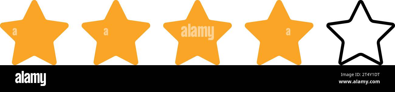 Four star rating icon Royalty Free Vector Image Stock Vector Image ...