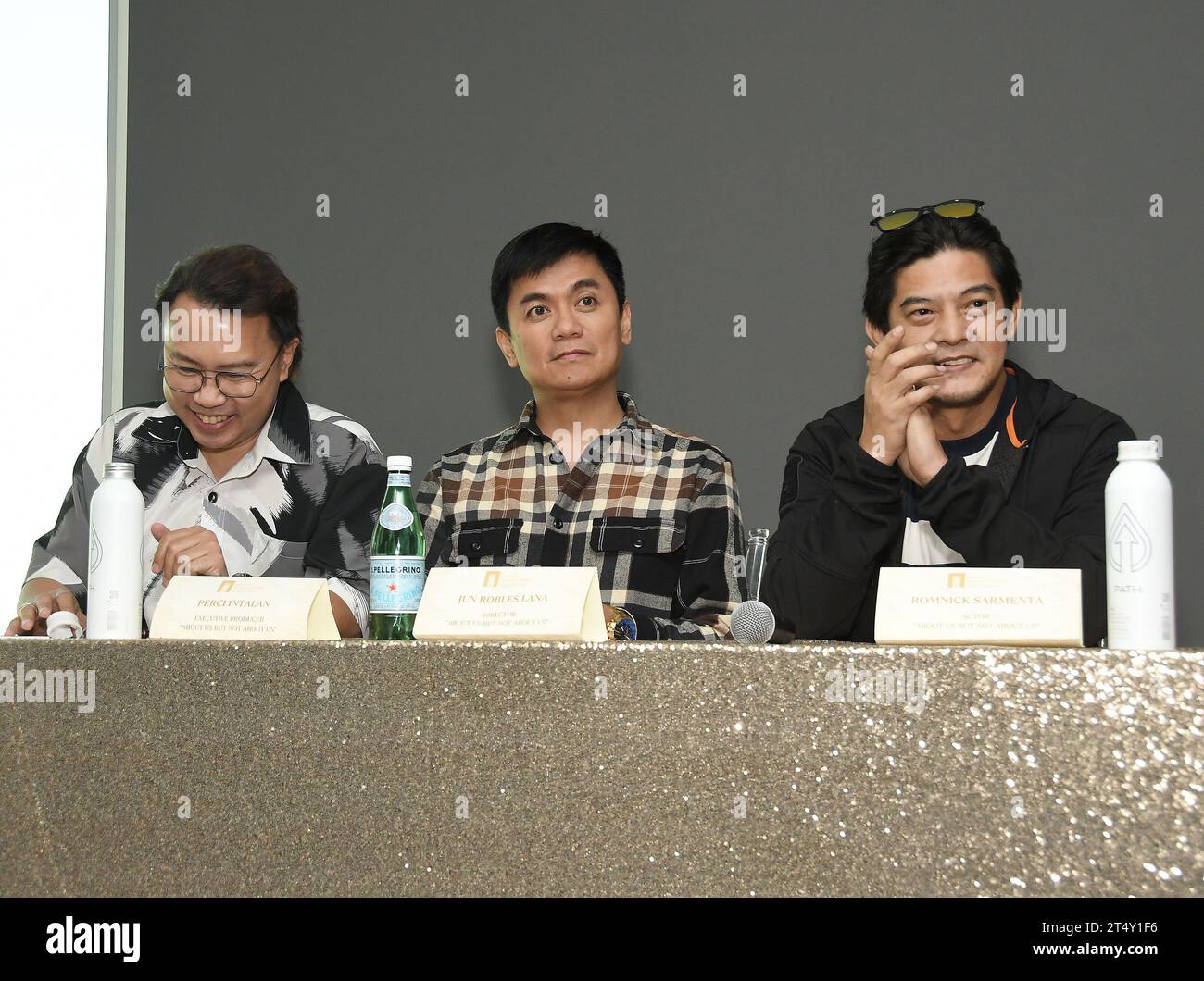 Los Angeles, USA. 01st Nov, 2023. (L-R) Perci Intalan, Jun Robles Lana ...