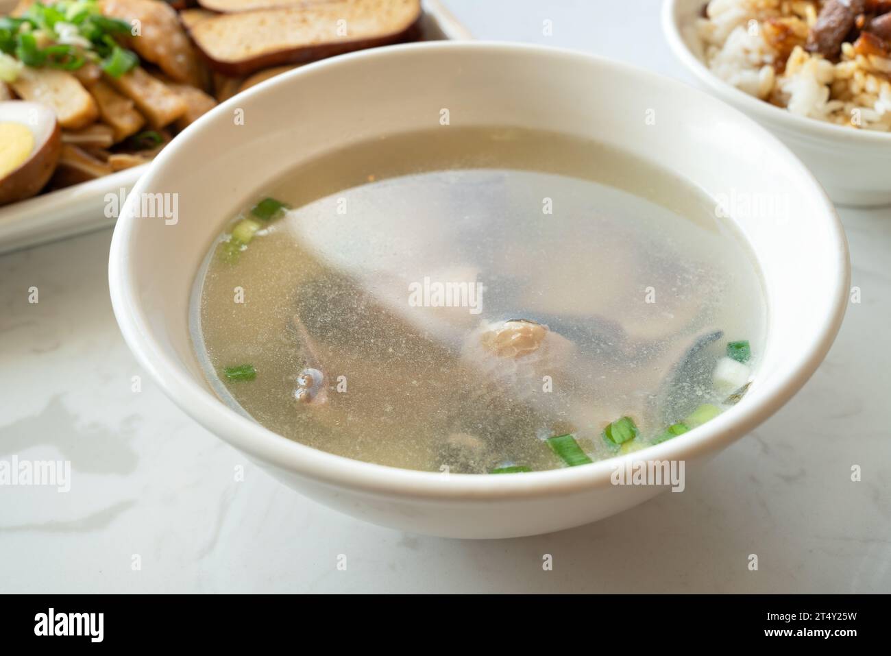 Milkfish skin soup, distinctive and famous seafood cuisine of Taiwanese ...