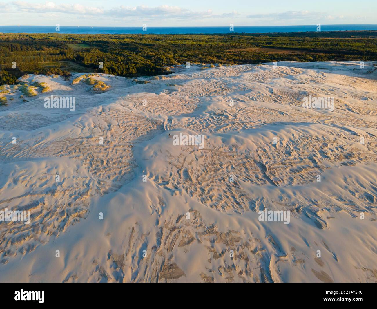 Aerial view, shifting sand dune, Rabjerg Mile, Rabjerg Mile, landscape ...