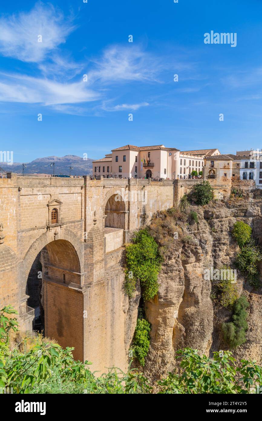 Ronda, Andalusia, Spain - October 7, 2023: Famous new Roman Bridge ...