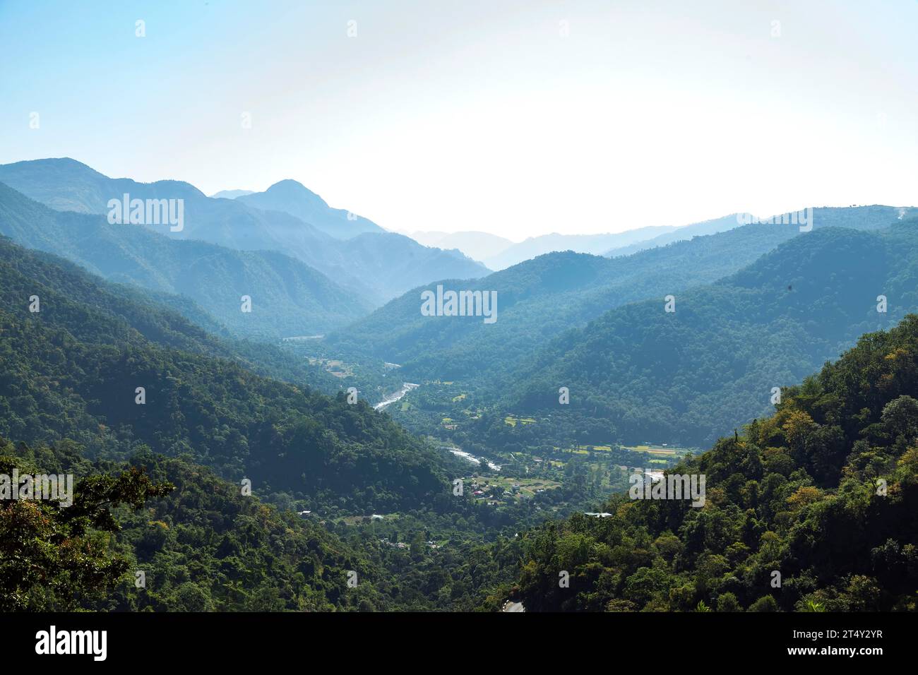 Scenic mountain view in Bimtal, Uttarakhand, India Stock Photo - Alamy