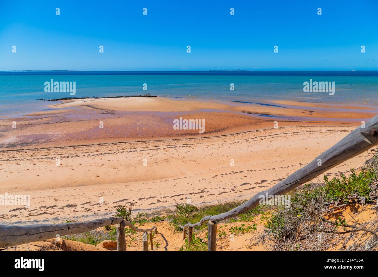 Pristine beach in Inhaca Island outside Maputo, Mozambique Stock Photo ...