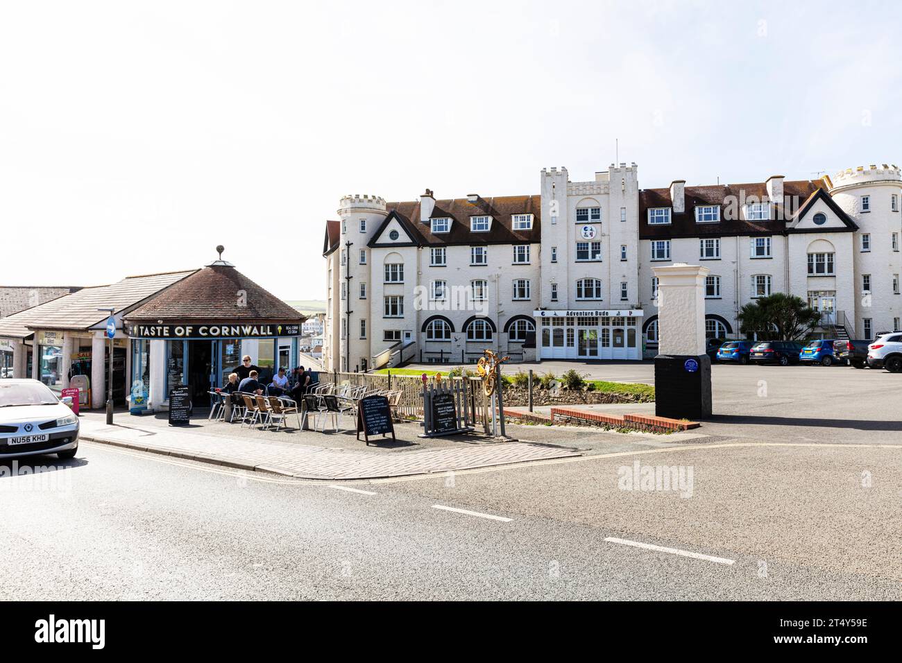 Bude Town, Bude, Cornwall, UK, England, Bude town centre, town centre ...