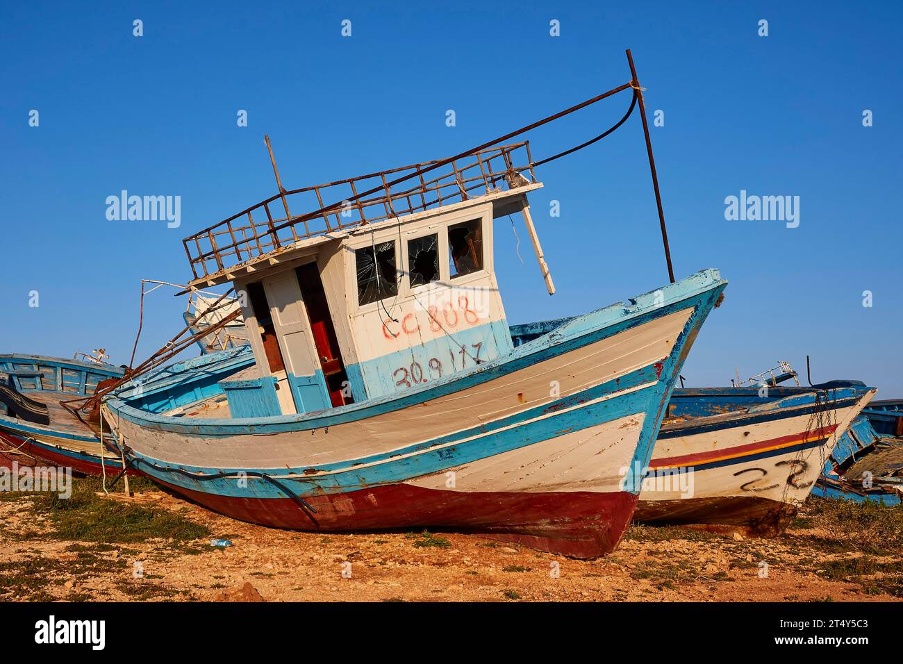 Larger cabin boat, refugee boats, Cimitero delle barche, boat graveyard ...