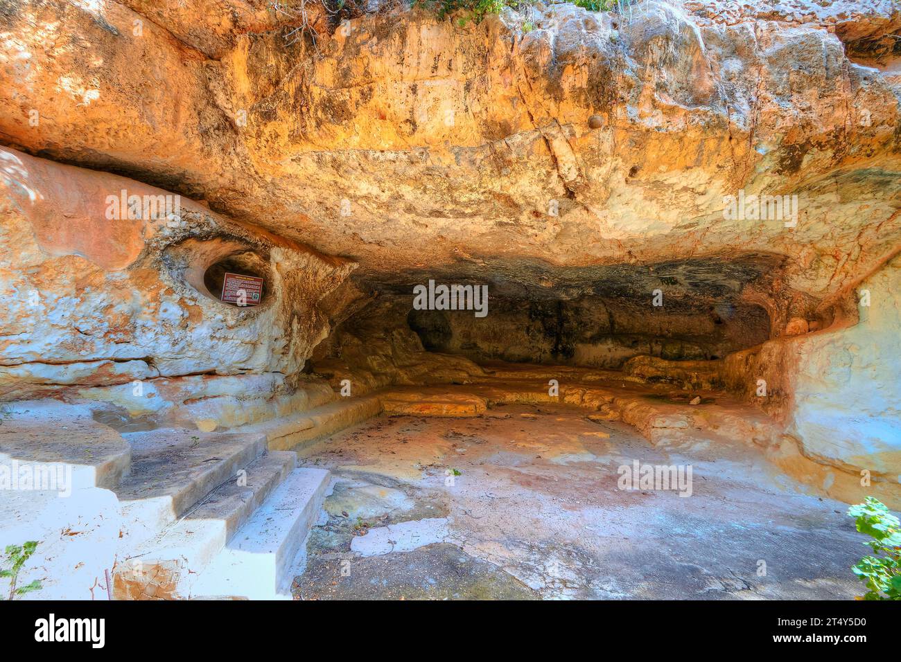 Grotto, stone staircase, Santuario Della Madonna di Porto Salvo ...