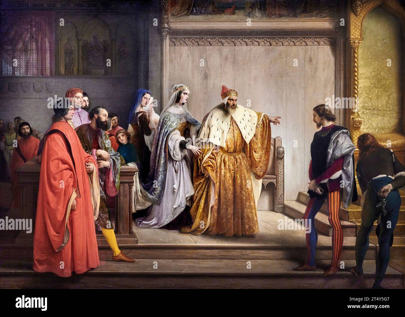 Il Doge Marin Faliero rimprovera il giovane Michele Steno - olio su ...