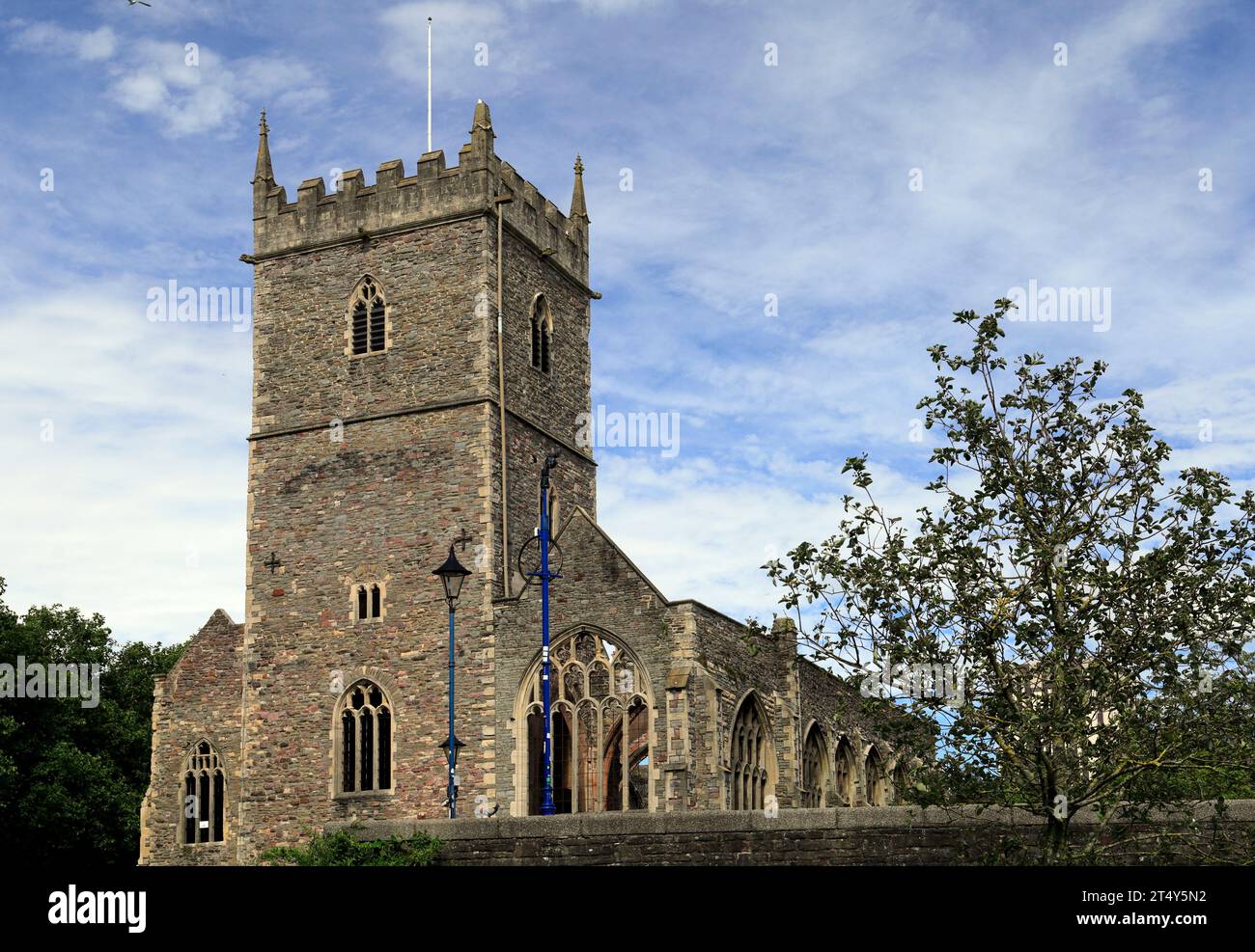 Ruins of St Peters Church, Castle Hill, Bristol Stock Photo - Alamy