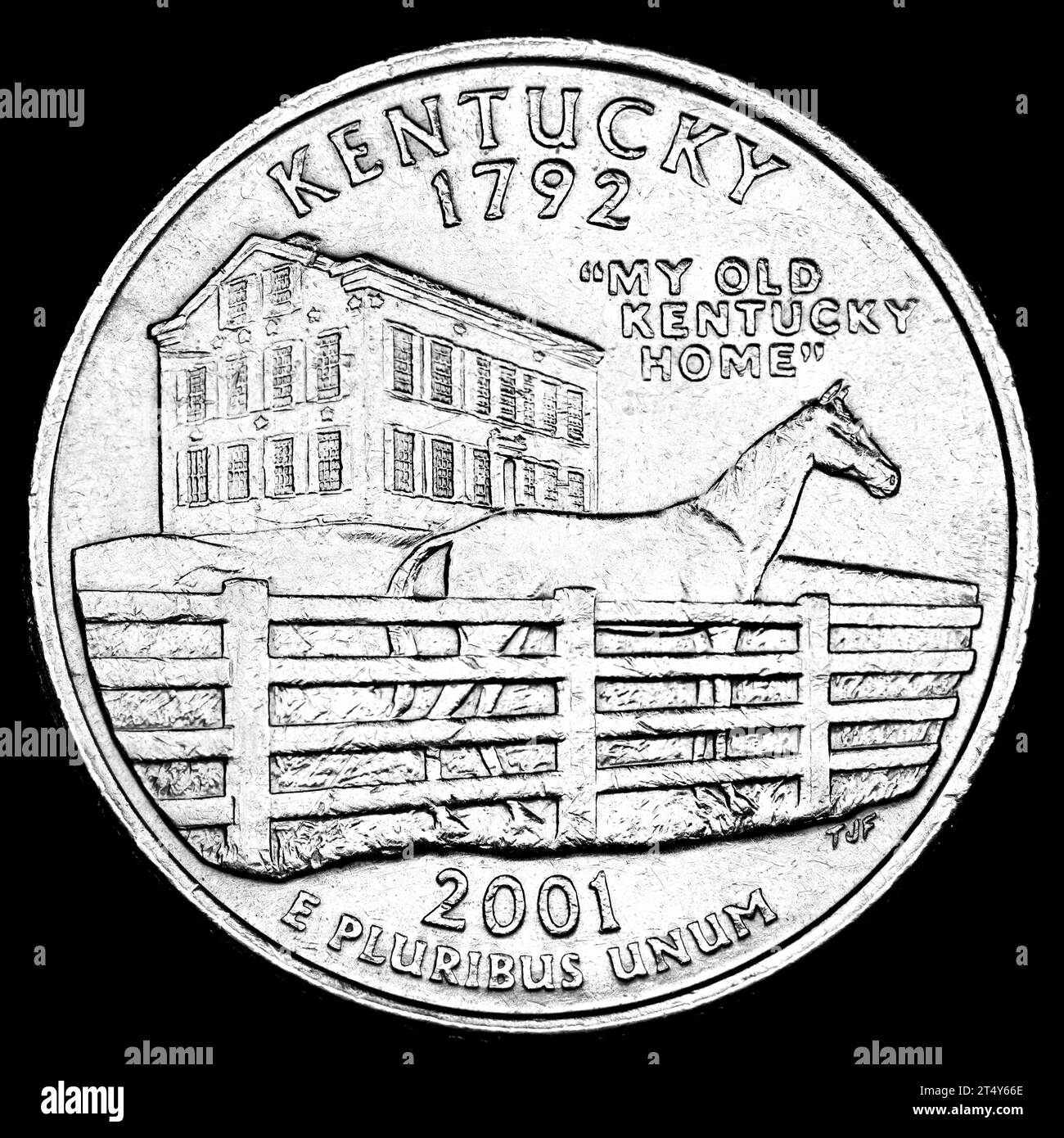 US Commemorative State Quarter Dollar : Kentucky (1792 Stock Photo - Alamy