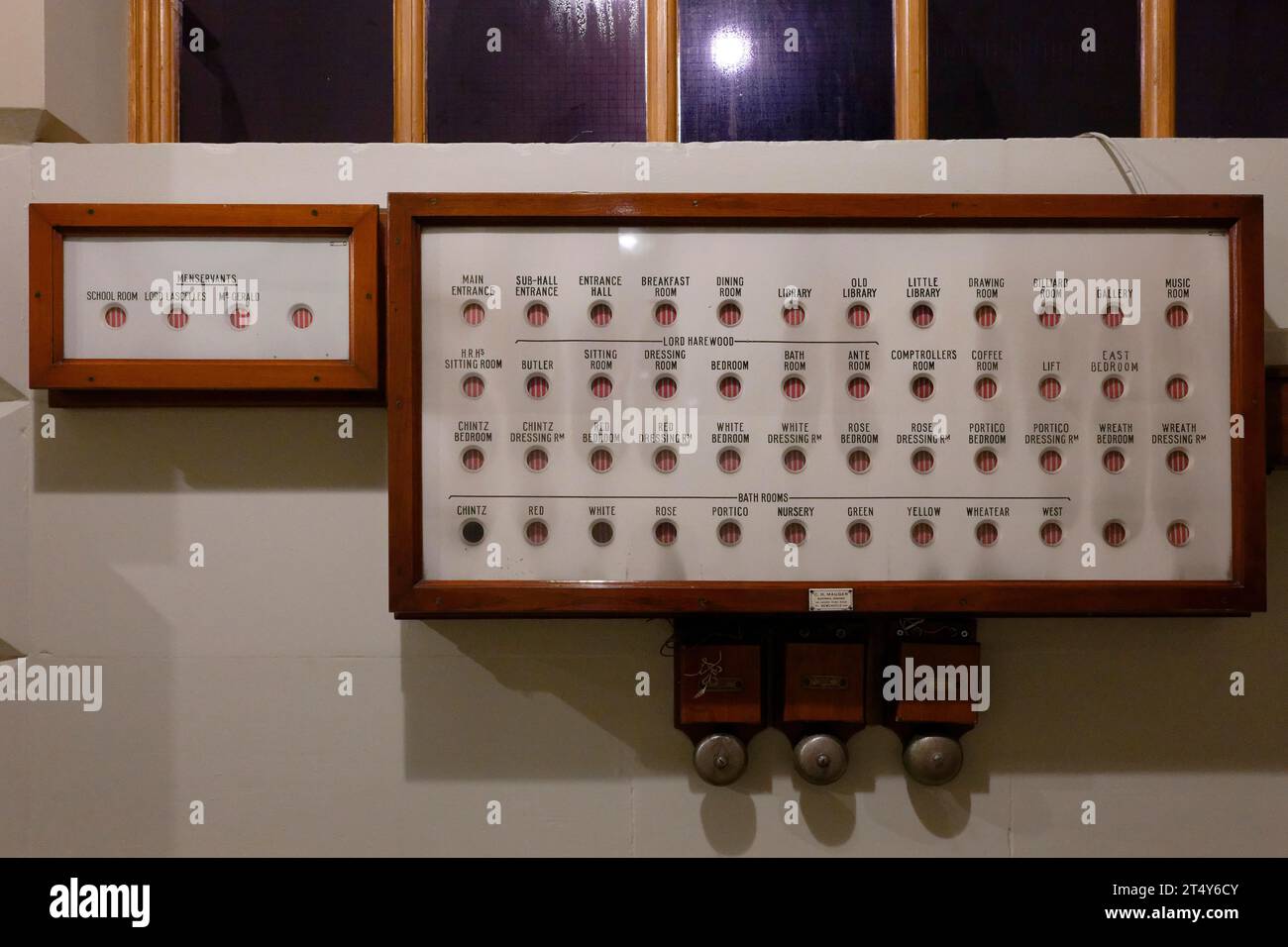 Interior view, Electric Bell System, Passage, Harewood House, Harewood ...