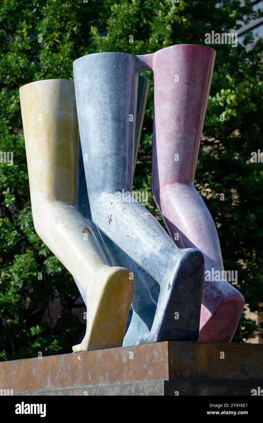 Sculpture Legs Walking, City Square, Leeds, England, Great Britain ...