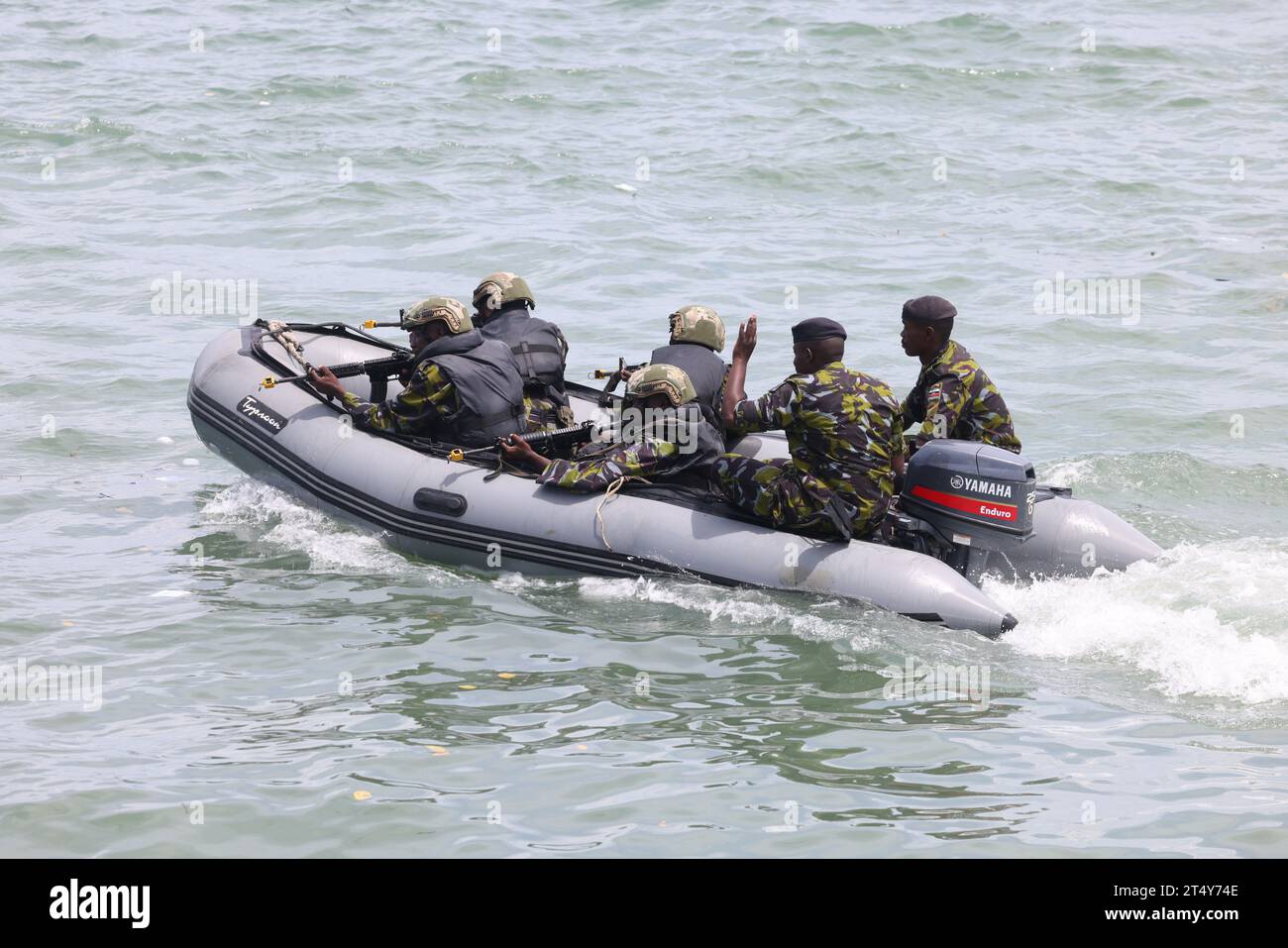 Kenya Marines, demonstrate a covert beach landing, showing defence ...
