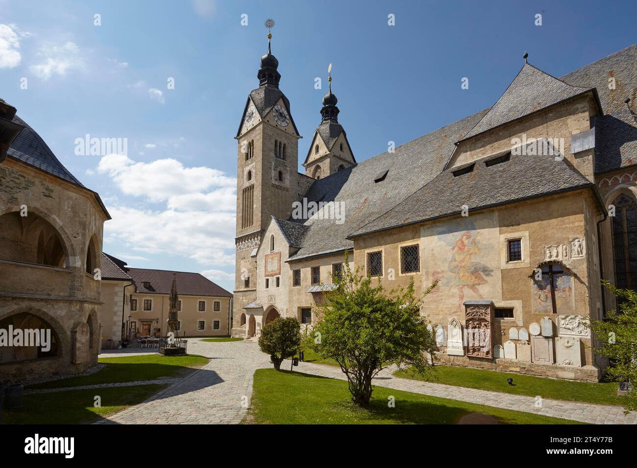 Provost and pilgrimage church Maria Saal, Carinthia, Austria Stock ...