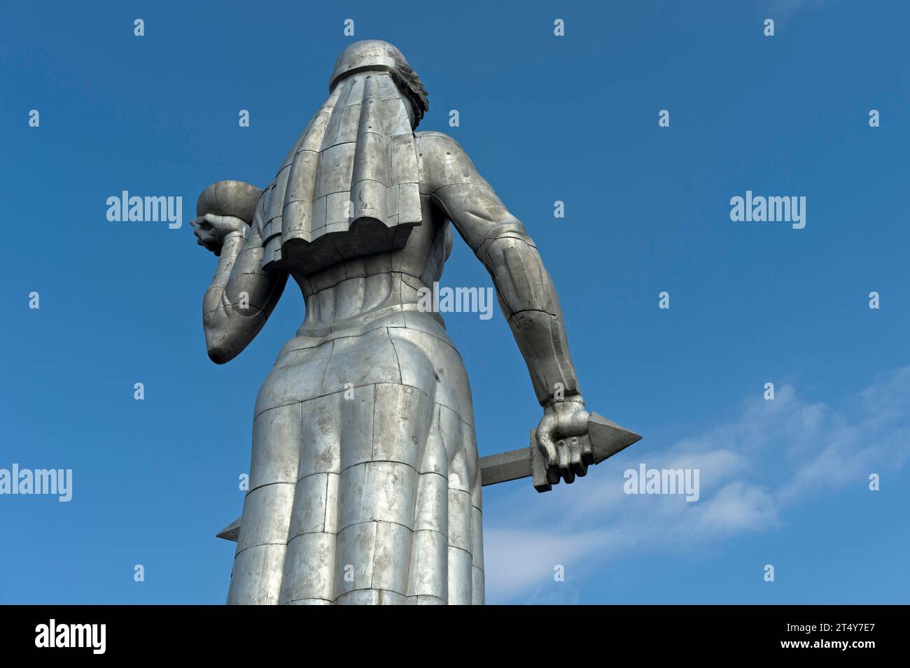 Statue of Mother of Georgia, Kartlis Deda, with wine bowl and sword ...